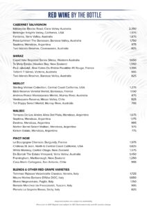 VIP Drink Menu - FINNS Beach Club