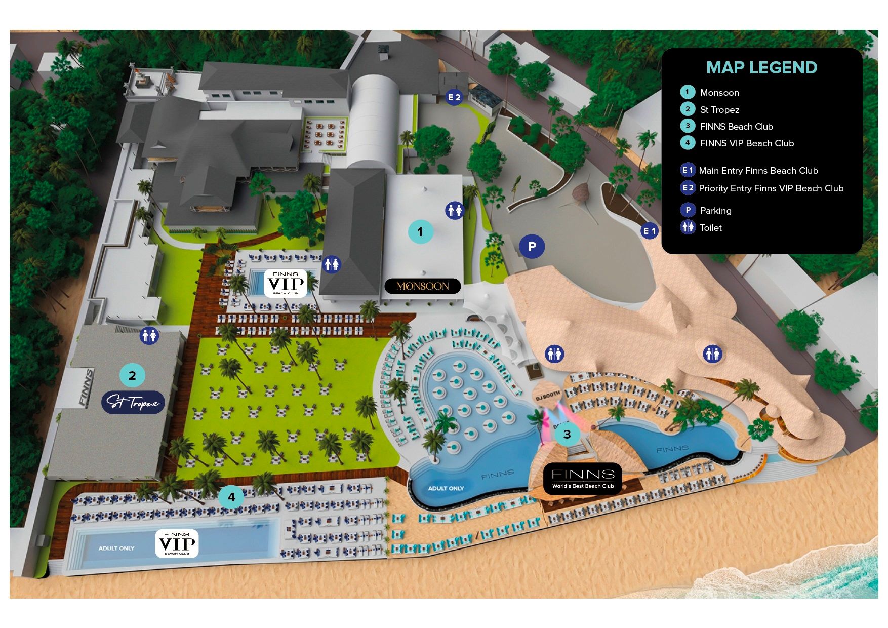 Group Bookings - FINNS Beach Club