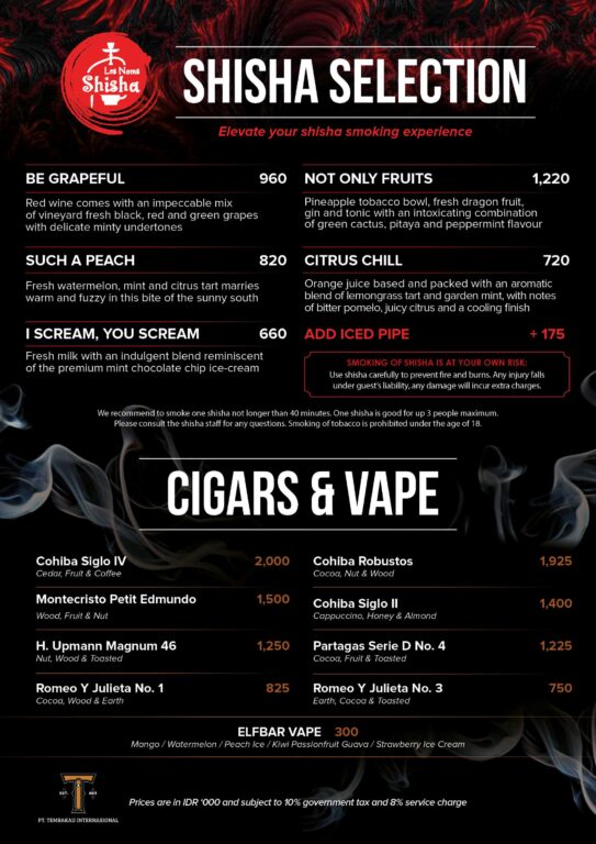 Beach Party Drink Menu - FINNS Beach Club