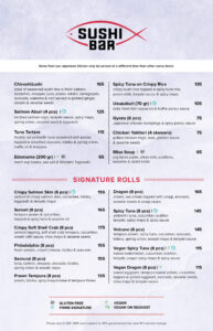 VIP Food Menu - FINNS Beach Club
