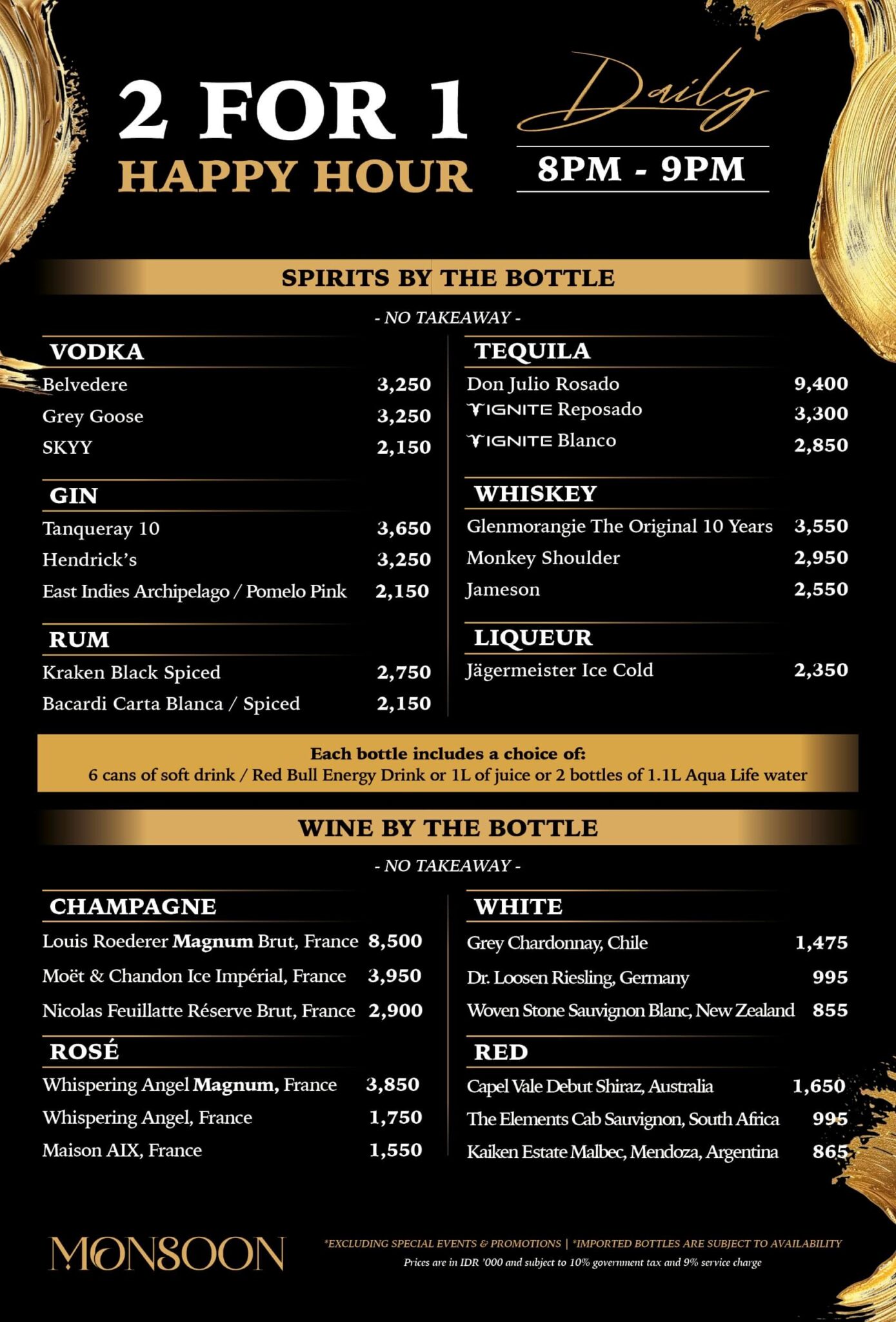 Monsoon Drink Menu - FINNS Beach Club