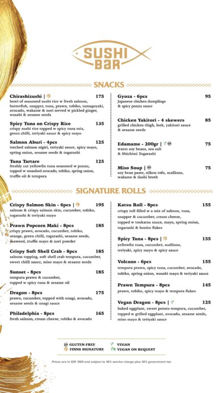 Monsoon Food Menu - FINNS Beach Club